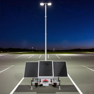 China High Mobility Solar Power Floodlight Lighting Trailer For Nighttime Parking Lot Lighting for sale