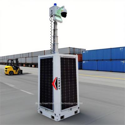 China Fast And Convenient Solar Panels Green Power Camera Cctv Tower For Logistics Park Monitoring for sale