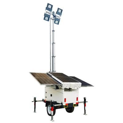 China Solar LED Light Tower With 4*100W LED Lamps For Work Sites Lighting for sale