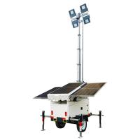China Mobile Solar Trailer With LED Lights For Construction Sites Night Lighting for sale