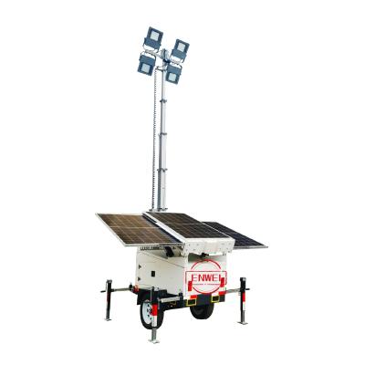China CE Certified Solar Trailer With 4*100W LED Light For Road Work Lighting for sale