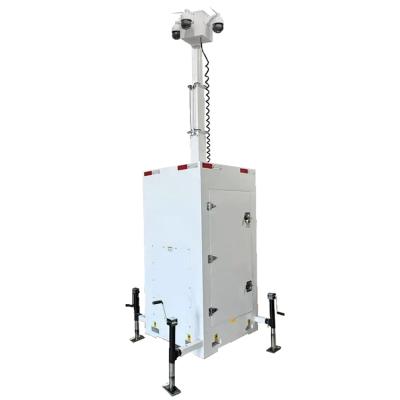 China Rapid Mobile CCTV Tower With 6m Mast For Construction Sites Security for sale