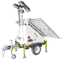 China High Illumination Range Solar Powered Led Floodlight Lighting Trailer For Construction Site Lighting for sale