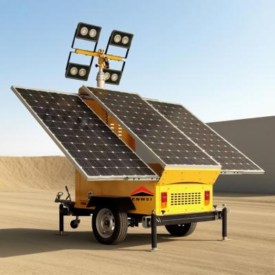 China Maintenance-Free Design Solar Powered Led Lighting Trailer For Desert Lighting for sale