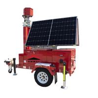 China Portable Foldable Solar Powered Camera Trailer For Parking Lot Monitoring for sale