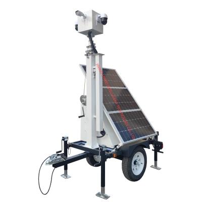 China Portable Mini Solar Monitoring Trailer with CCTV Cameras for Outdoor Security for sale