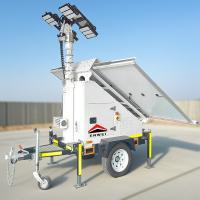 China Multifunctional And Safety Solar Powered Floodlight Lighting Trailer for Remote Area Lighting for sale