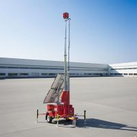 China Mobile Adjustable Solar Panels Camera Trailer For Factory Monitoring for sale