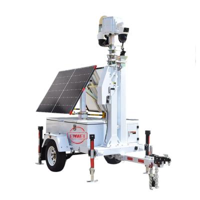 China Mobile Security Trailer With 2*540W Solar Panels Off-grid Monitoring System For Outdoors Parking Lots for sale