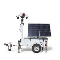 China Solar CCTV Trailer With Foldable Solar Panels For Construction Sites Surveillance for sale