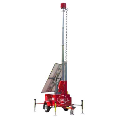China Mobile Solar Powered Surveillance Units CCTV Tower Solar Trailer Security Camera Outdoor Parking Lot for sale
