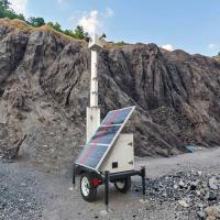 China Mobile Solar Surveillance Trailer Off-Grid CCTV Trailer With Solar Power 4G 5G PTZ Camera for sale