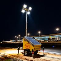 China Flexible Mobiles Olar Trailer LED Lights For Night Illumination Security Solution for sale