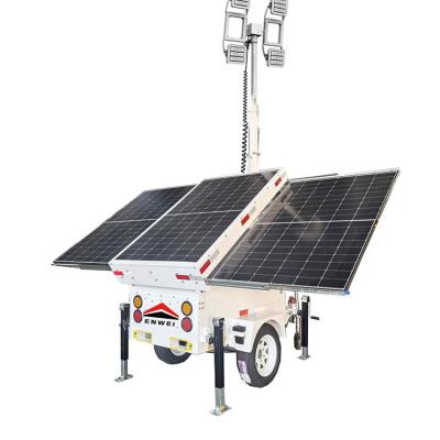 China Energy-Saving And Efficient 24-Hour Solar LED Lighting Trailer For Parking Lot Lighting for sale
