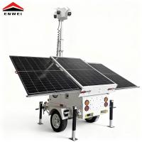 China Mobile Security Camera Trailer Mobile CCTV Trailer For Building Works Security for sale