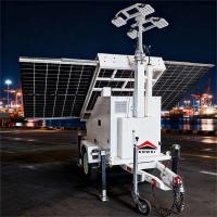 China Long Runtime Solar Light Trailer Solar Power Led Trailer For Port Lighting for sale