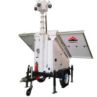 China Rapid Deployment Solar Security Trailer 6 Meters Manual Mast For Remote Area Monitoring for sale