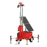 China Solar Camera Security Trailer With 2*450W Solar Panels For Parking Lot Security for sale