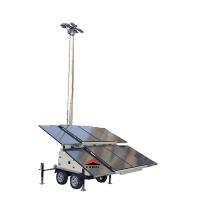 China Quick-Deployment Emergency Solar Lighting Trailer Solar Powered Led Trailer For Construction Site Lighting for sale
