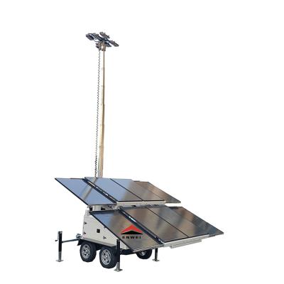 China Quick-Deployment Emergency Solar Lighting Trailer Solar Powered Led Trailer For Construction Site Lighting for sale