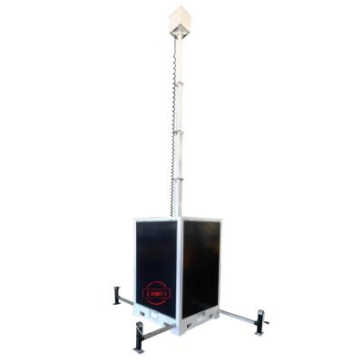 China All-in-One Solar CCTV Tower Easy To Deploy Cube Surveillance Unit For Construction Site Security for sale