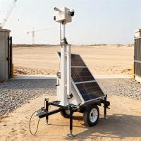 China CE Certified Mini Solar CCTV Trailer Waterproof Shell For Parking Lot for sale