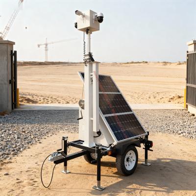 China CE Certified Mini Solar CCTV Trailer Waterproof Shell For Parking Lot for sale