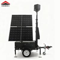 China Off-Grid Mobile CCTV Trailers With Two Solar Panels For Temporary Sites for sale