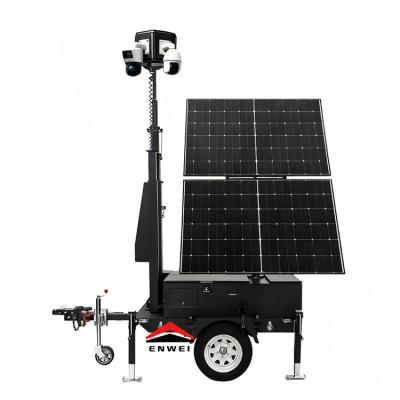 China Off-Grid Mobile Security Trailer With 2 Solar Panels For Ourdoor Events Surveillance for sale