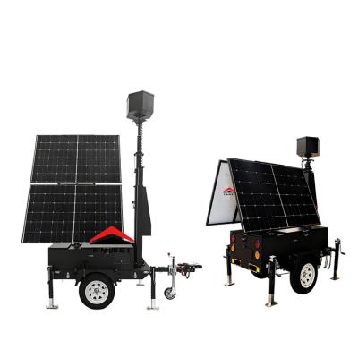 China Solar Powered Camera Security Trailer for Temporary Remote Area Job Sites for sale