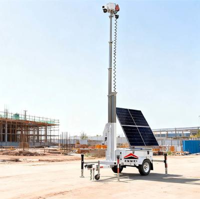 China Solar Security Trailer CCTV Trailer For Outdoor Wireless Area Monitoring for sale