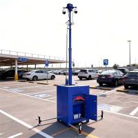 China Mobile Video Surveillance Tower With Green Light For Parking lots Surveillance for sale
