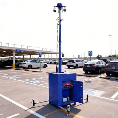 China Mobile Video Surveillance Tower With Green Light For Parking lots Surveillance for sale