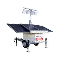 China Mobile Solar Security LED Light Trailer For Mining/Farm/Remote Area Lighting for sale