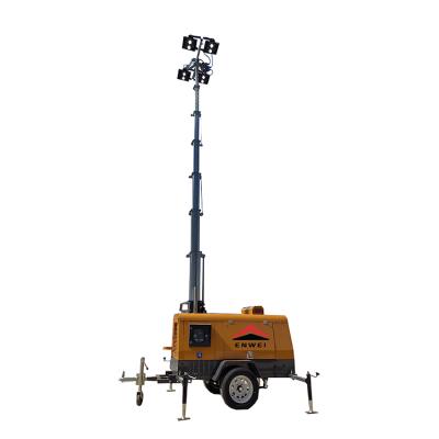 China Durable Mobile Diesel Led Lighting Trailer Portable Diesel Floodlight Tower For Construction for sale