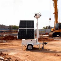 China Mobile Security Trailer With Foldable Solar Panels For Outdoor Engineering Project for sale