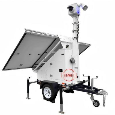 China All-in-One Mobile Solar Security Trailer With 4G/5G Transmission Real Time Monitoring  For Construction Sites for sale
