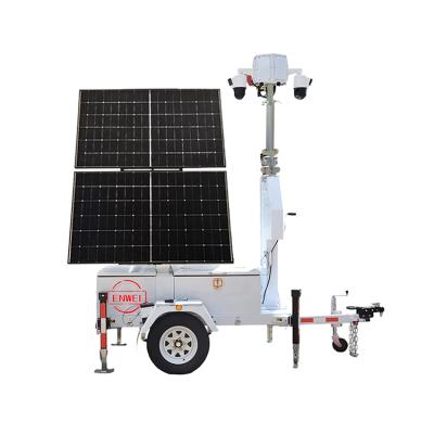China Mobile CCTV Trailer Rugged And Waterproof Design Solar Security Trailer For Outdoor Use for sale