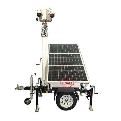 China Flexible Solar Surveillance Trailer 360° Camera Coverage Night Lighting For Mine Job Sites for sale