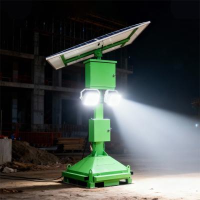 China CE Certified Solar Light Tower No Grid Needed 35 Hours Running For Remote Areas Night Works for sale