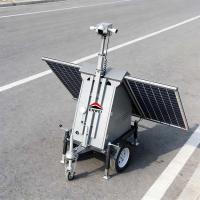 China High Deployability Solar Camera Security Trailer Solar Power Cctv Trailer For Road Construction Monitoring for sale