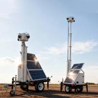 China Mobile Solar Power Trailer Off-Grid System With 120AH Battery For Construction Site for sale