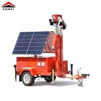 China Off-Grid Mobile CCTV Trailer With Two 450W Solar Panels For Parking Lot Surveillance for sale