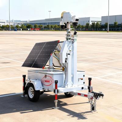 China CE Certification Solar Security CCTV Trailer with Camera Night Vision for Remote Area Monitoring for sale