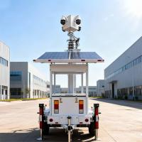 China Integrated Solar Powered Camera Trailer For Disaster Relief Portable Mobile Security Trailer for sale