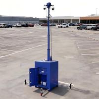 China Mobile Video Surveillance Tower With 6m Manual Mast For Parking Lot Security for sale