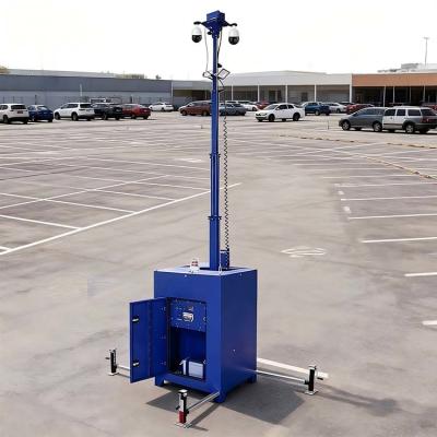 China Mobile Video Surveillance Tower With 6m Manual Mast For Parking Lot Security for sale