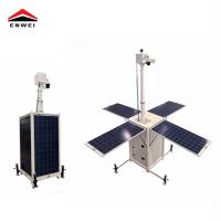 China Mobile CCTV Tower Rapid Deployment Solar Cctv Tower With Four 350W Solar Panels For Construction Sites Surveillance for sale