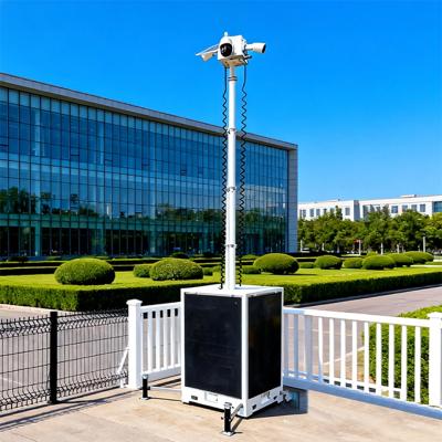 China China Factory Portable Solar CCTV Security Monitoring Tower Cubic Surveillance Tower For Parking Lot for sale