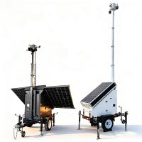 China Outdoor Security Solar Camera Trailer With IP65 Waterproof Casing For Remote Area Surveillance for sale